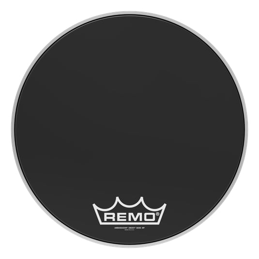 Remo Ambassador Ebony Crimplock Bass Drumhead - 18" - Cosmo Music