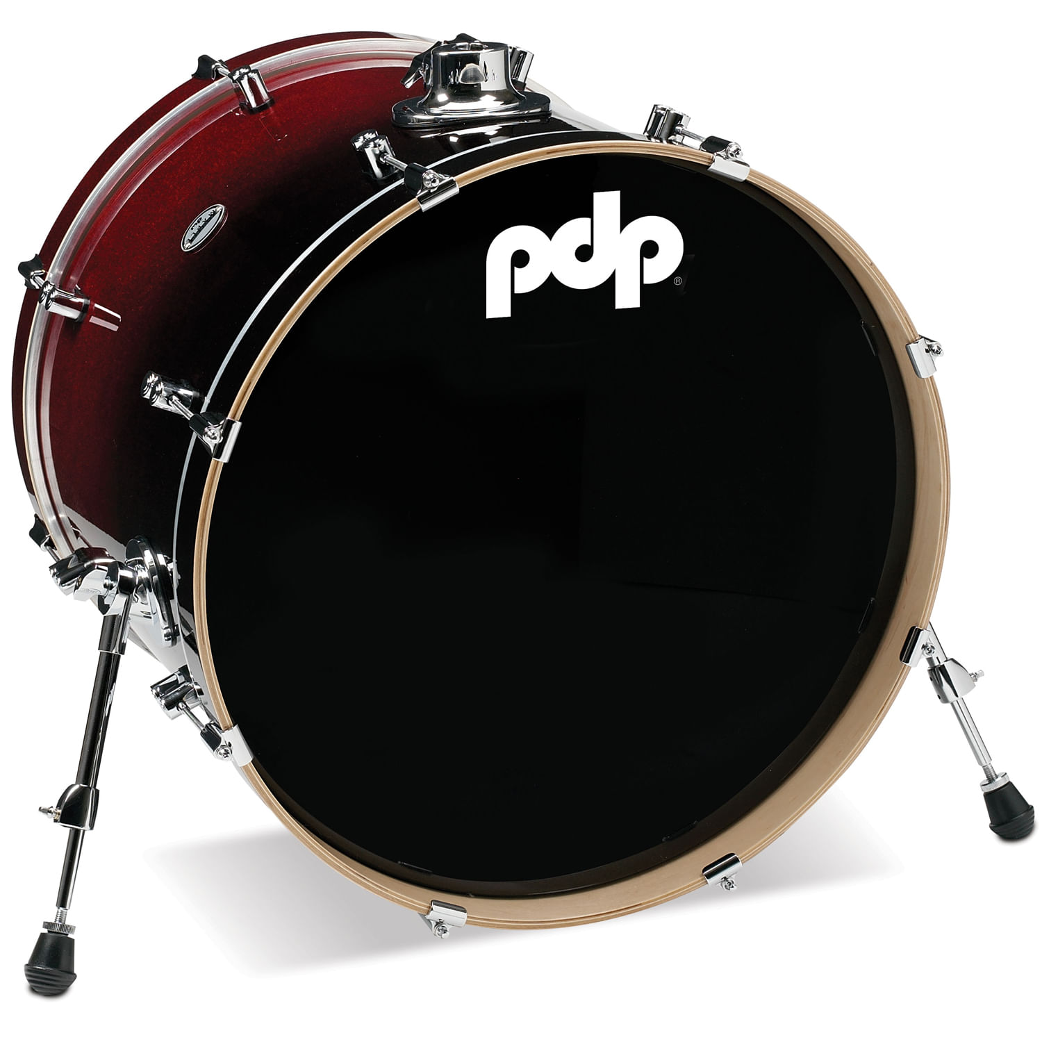 PDP Concept Maple 5-Piece Shell Pack - 22/14SD/16FT/12/10, Red to Black ...
