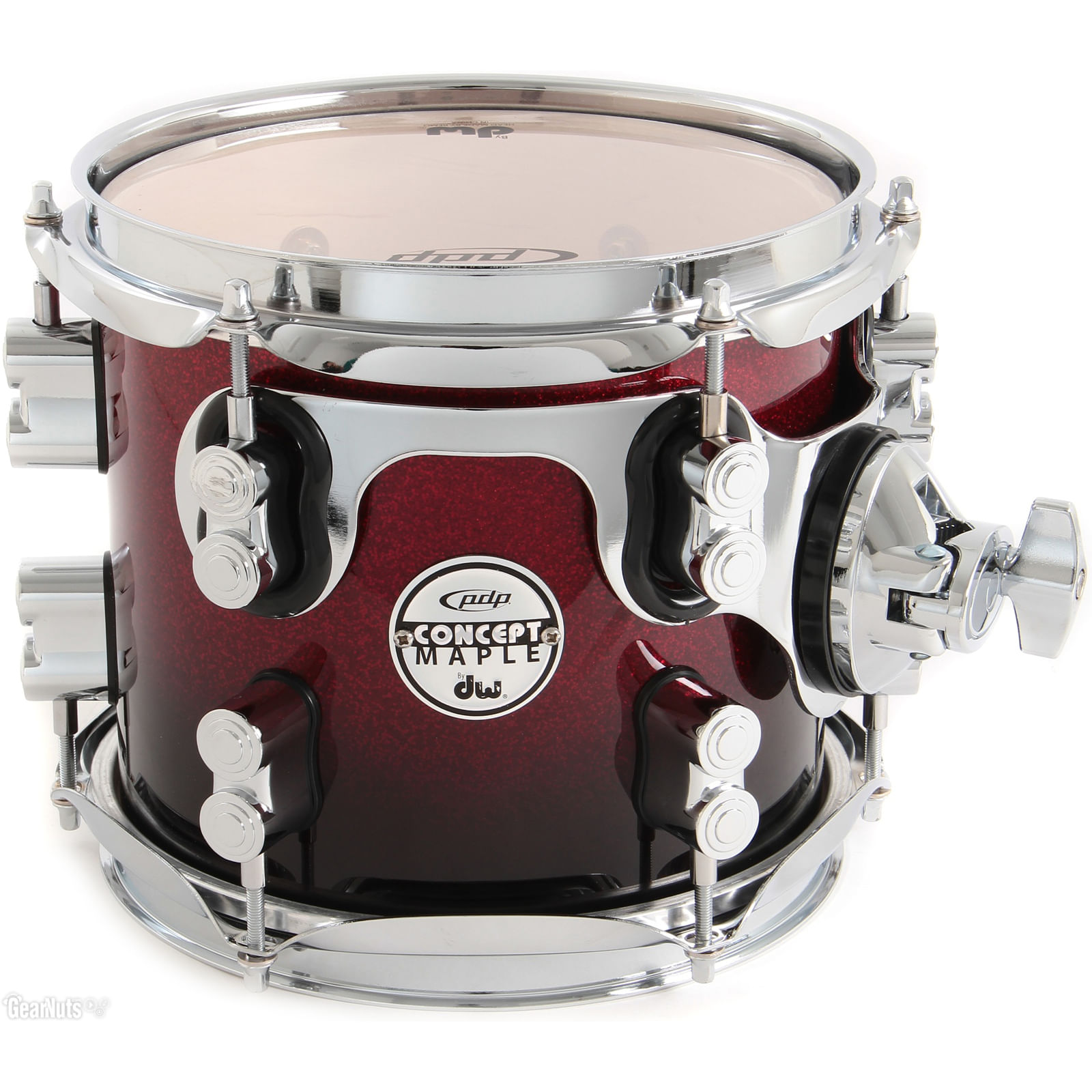 PDP Concept Maple Floor Tom - 16"x18", Red/Black - Cosmo Music