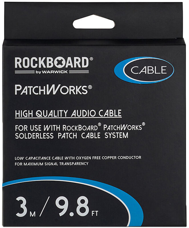RockBoard by Warwick PatchWorks Solderless Cable - 118-7/64" - Cosmo Music