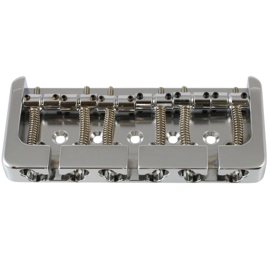 Hipshot 6-String Bass Bridge - Chrome - Cosmo Music