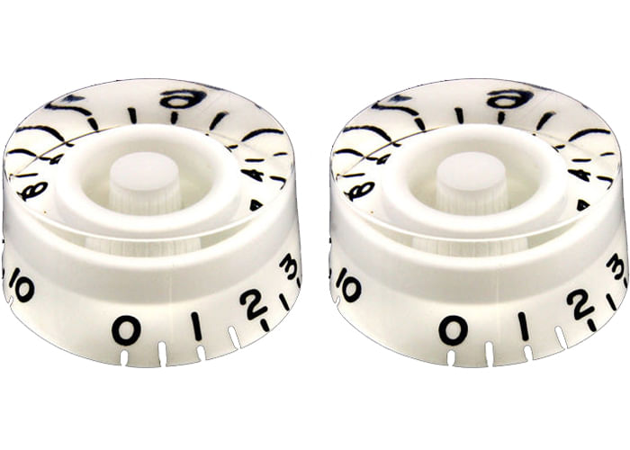 Allparts Vintage-Style Speed Knobs - White - Cosmo Music