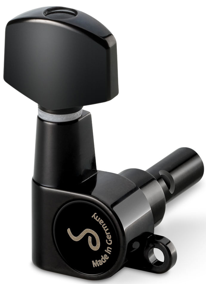 Machine Heads Schaller M6 Mini Tuners, 3+3, Black Chrome - Cosmo Music