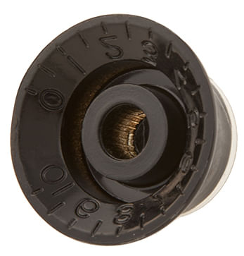 Gibson Top Hat Style Knobs - Black with Gold Metal Inserts, 4 Pack - Cosmo Music