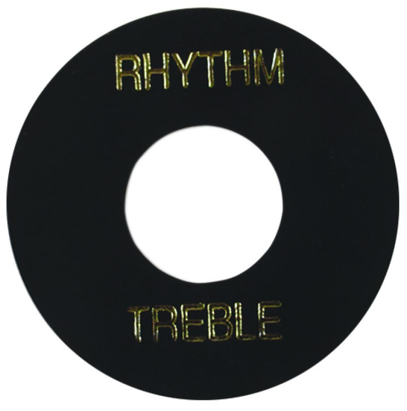 Gibson Toggle Switch Washer - Black with Gold Letters - Cosmo Music