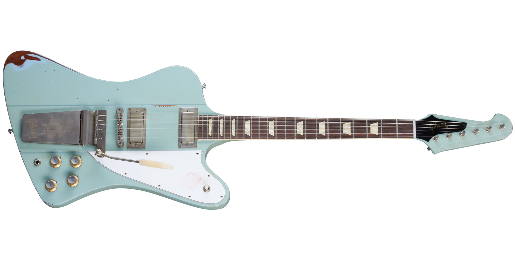 Gibson Custom Shop Murphy Lab 1963 Firebird V - Heavy Aged Frost Blue ...
