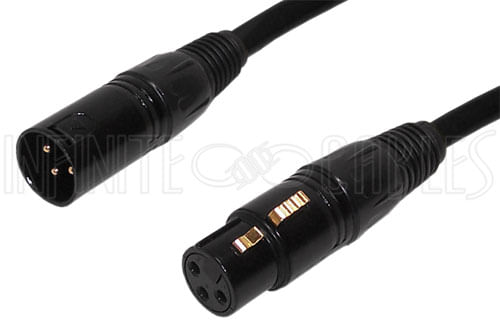 3-Pin DMX Cable Male to Female - 15 Feet - Cosmo Music