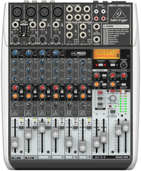 Behringer Xenyx QX1204USB 12-Input 2/2 Bus Audio Interface Mixer ...