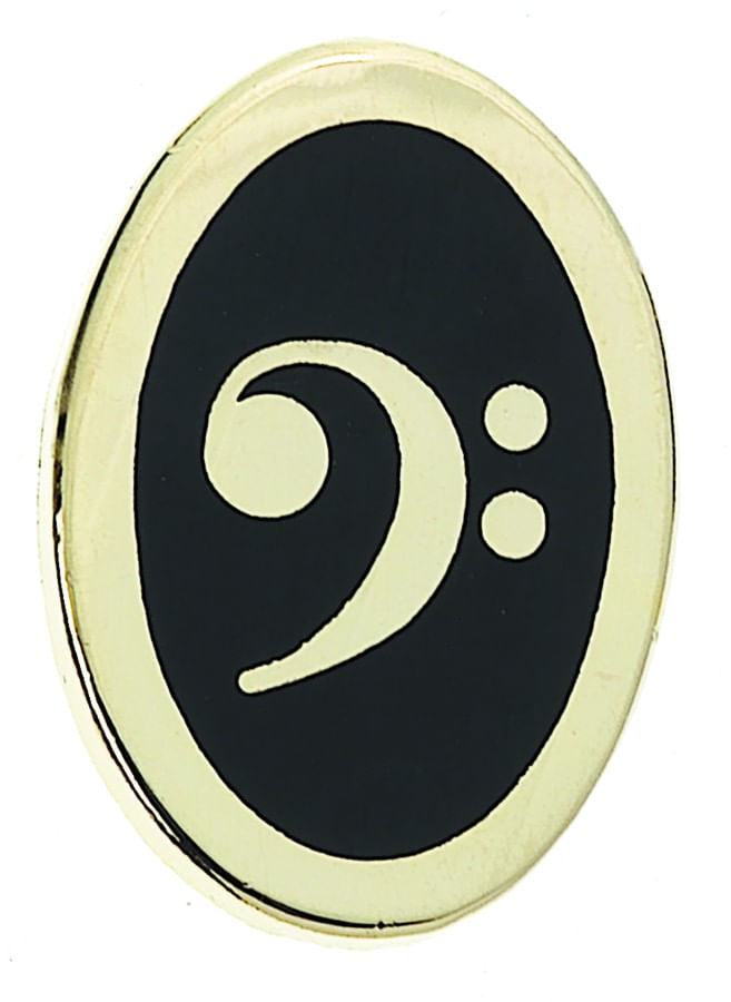 Bass Clef Pin - Oval - Cosmo Music
