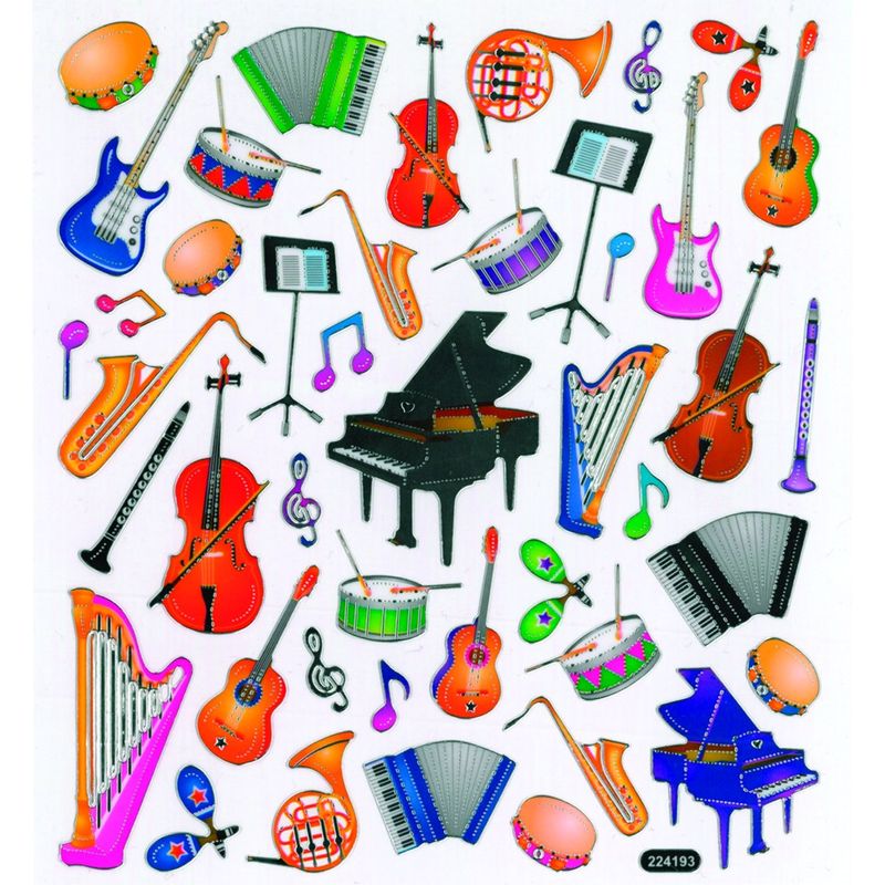 Musical Instrument Stickers - Cosmo Music