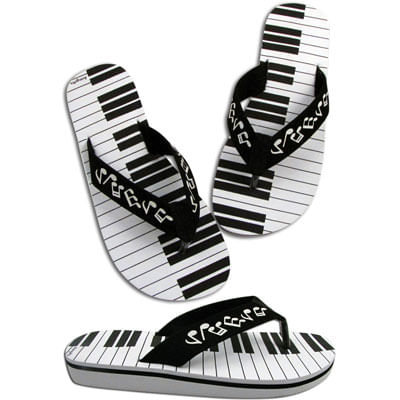 Keyboard Bottom Flip Flops - Large - Cosmo Music