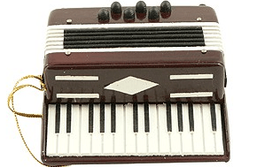 Accordian Ornament - Red - Cosmo Music