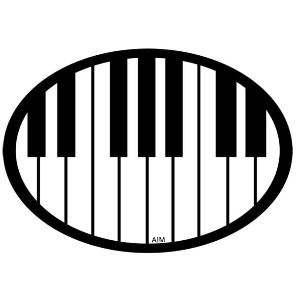 Piano Keys Oval Magnet - Cosmo Music