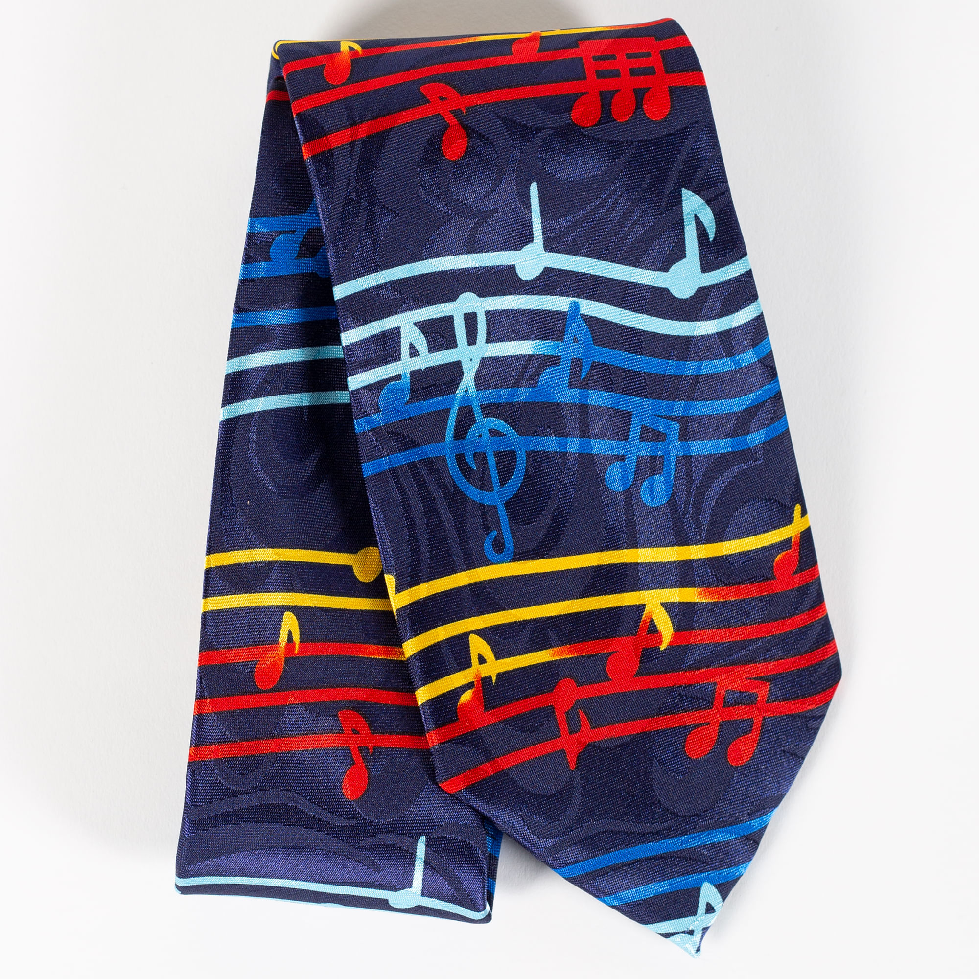 Music Notes Tie - Navy - Cosmo Music