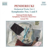 CD Penderecki Symphonies Nos.1 & 5 - Cosmo Music