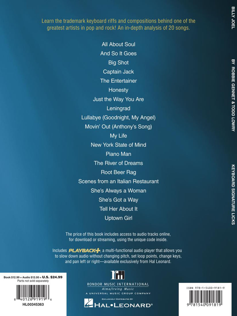 Billy Joel - Signature Licks (Keyboard) - Cosmo Music