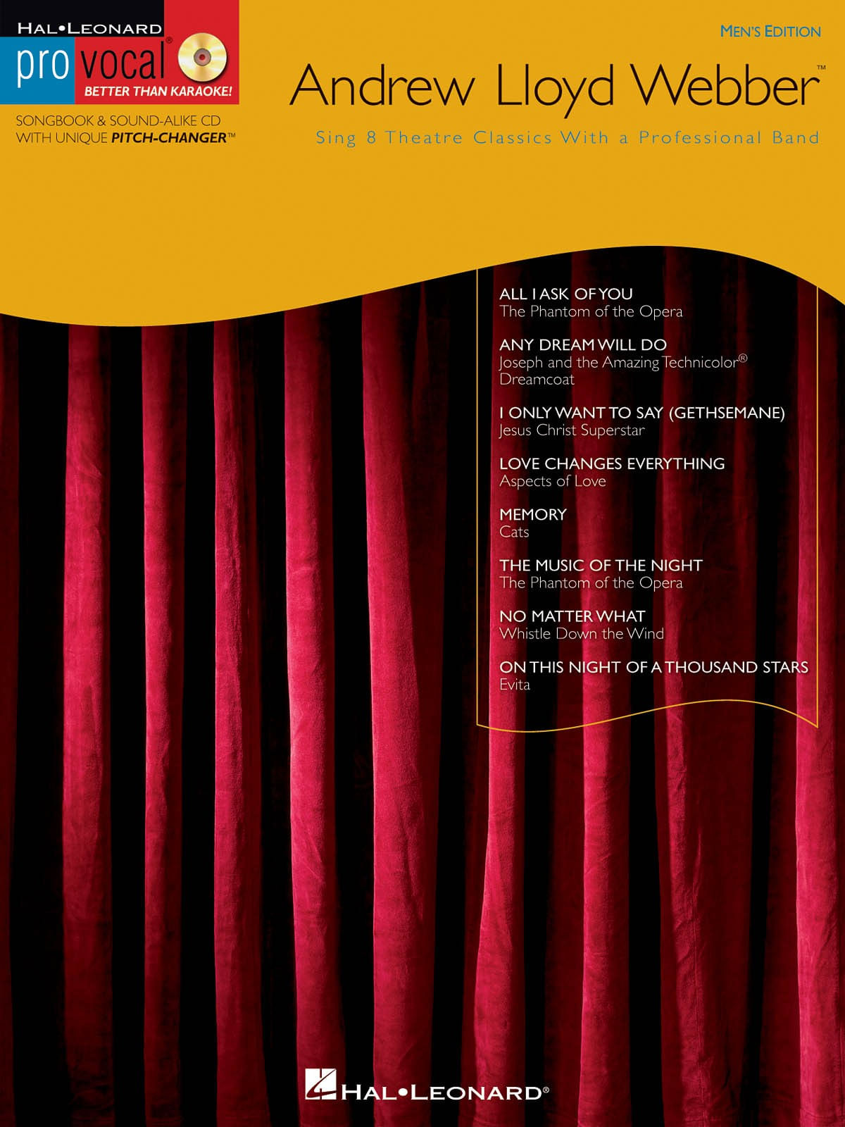 Music Andrew Lloyd Webber for Male Singers w/CD (PVG) - Cosmo Music