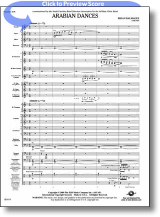 Arabian Dances - Score & Parts, Grade 4 - Cosmo Music