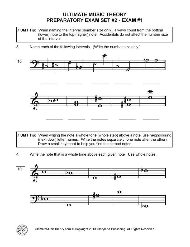 Preparatory Music Theory Exams Set 2 - Cosmo Music