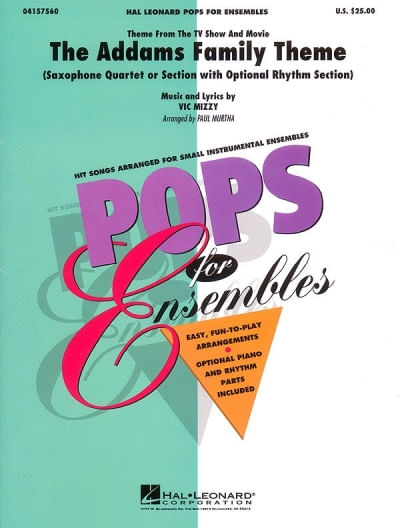 Adams Family Theme - Saxophone Quartet/Ensemble - Cosmo Music