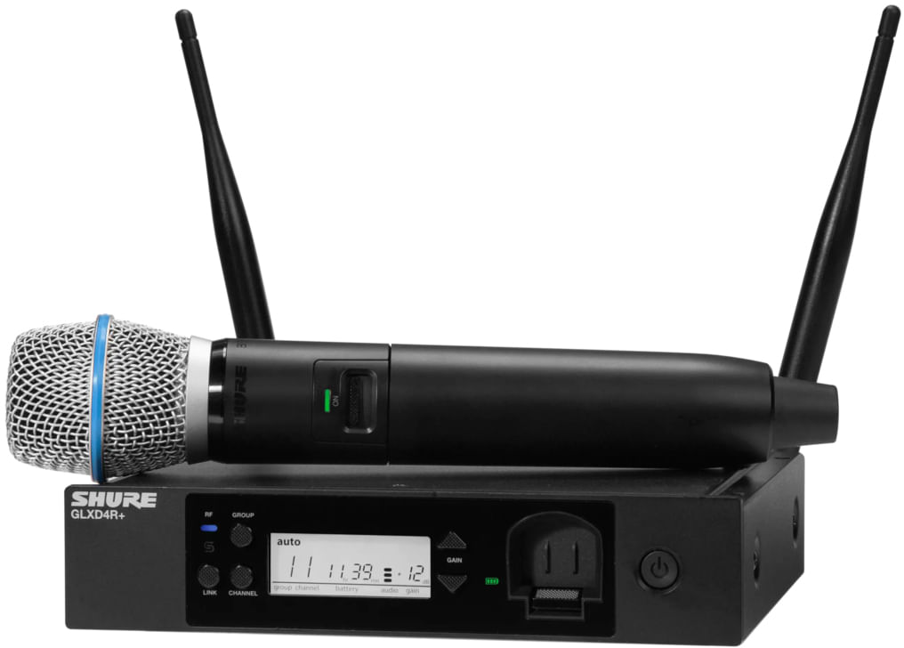 Shure GLXD24R+/B87A Digital Wireless Rack System with BETA 87A Vocal ...